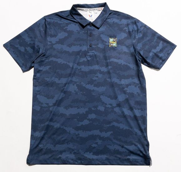 Puma | Shirts | Puma Volition America Camo Polo Shirt Mens Medium Blue ...